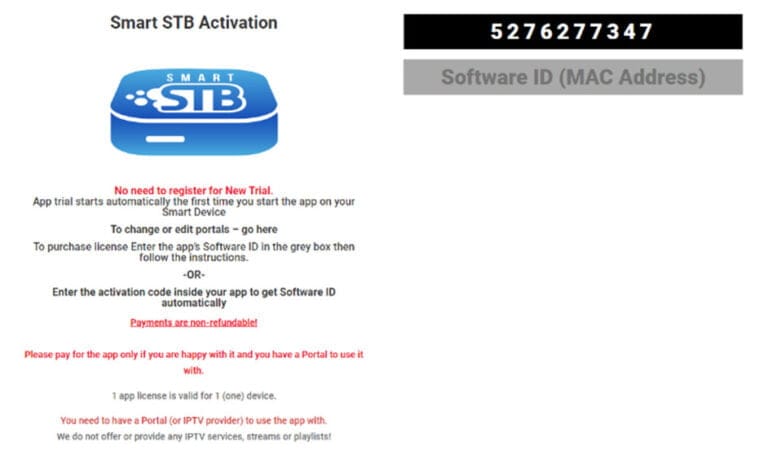 How to get Smart STB app license